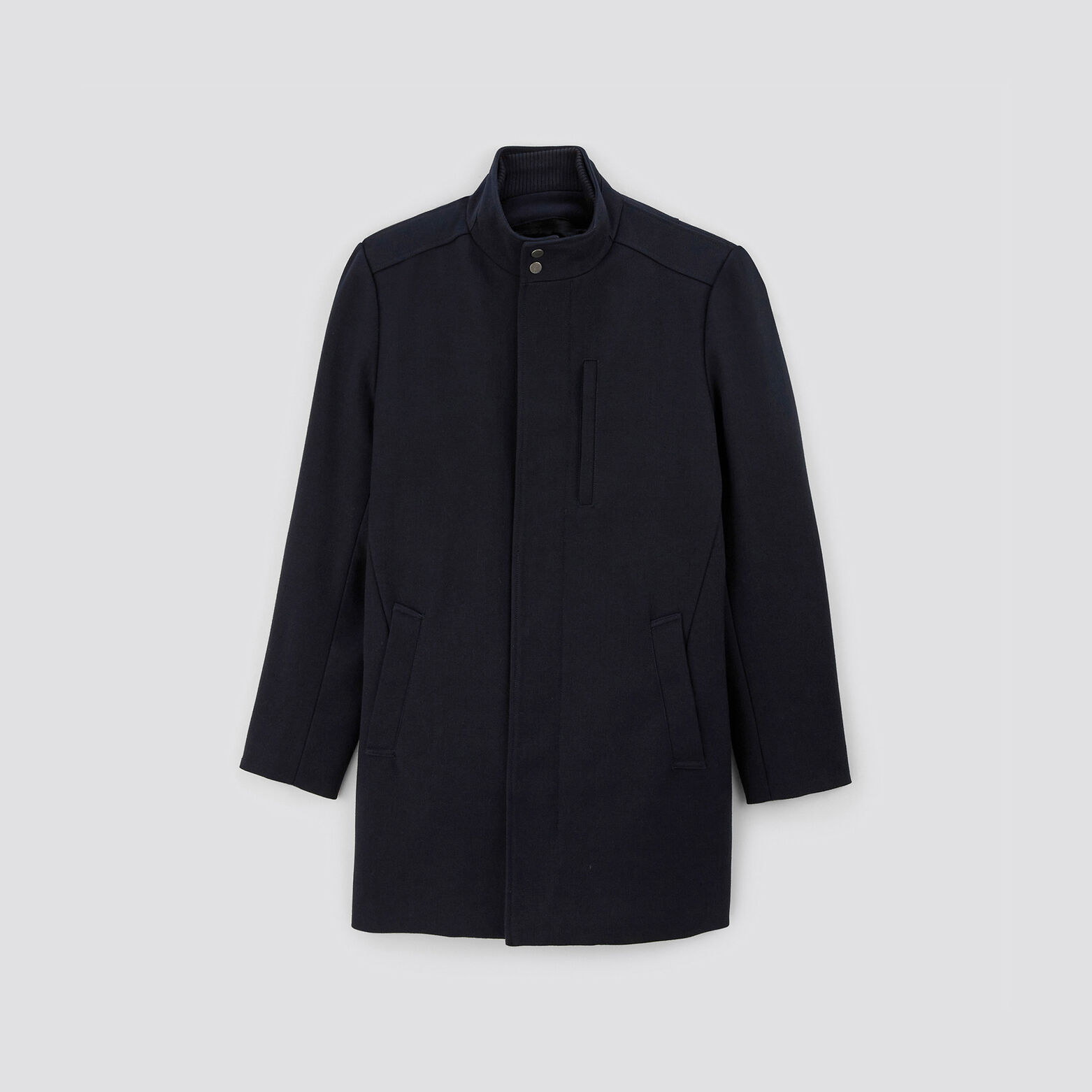 Manteau zippé col montant Bleu foncé | Jules