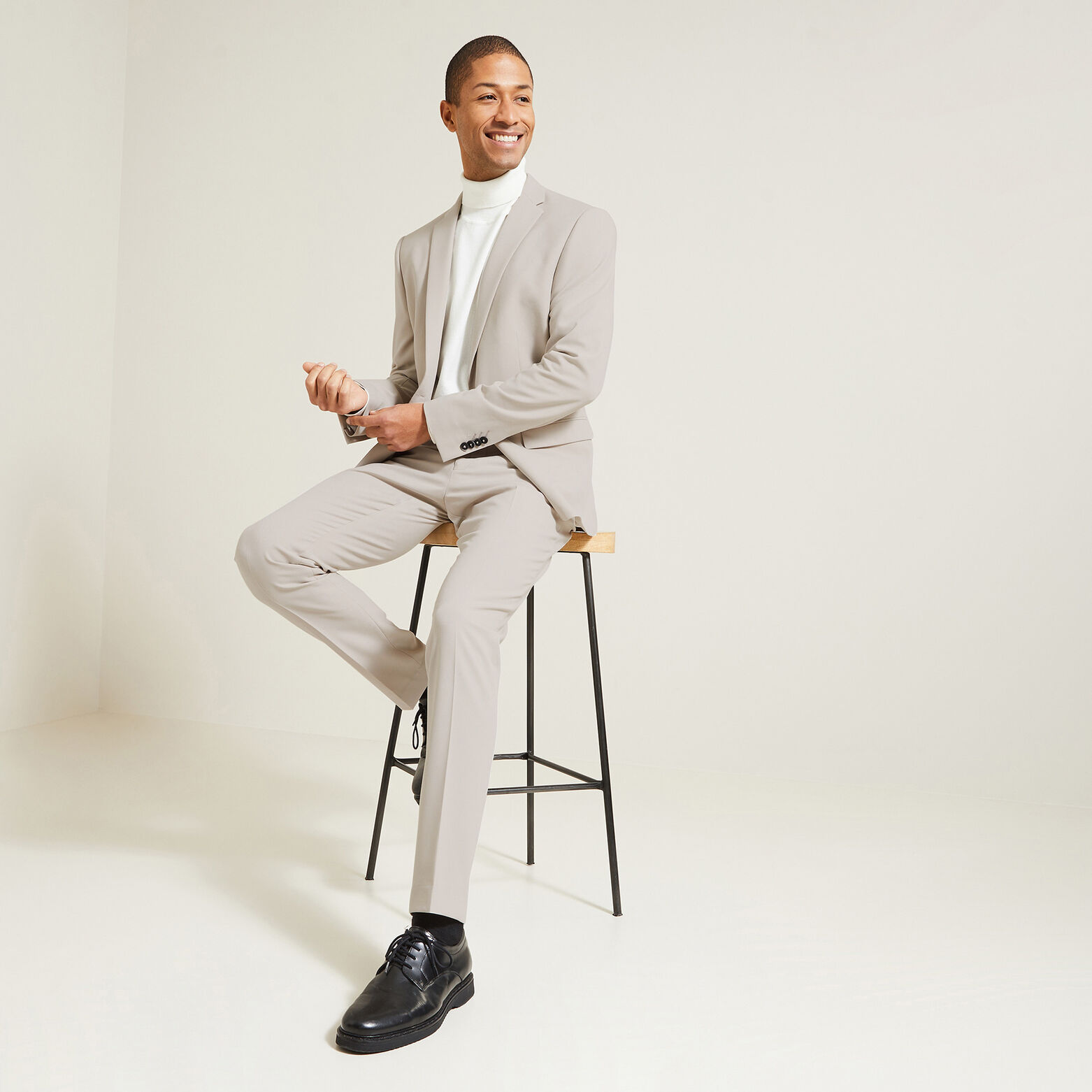 Costume 2 pièces extra-slim bistretch - Beige | Jules