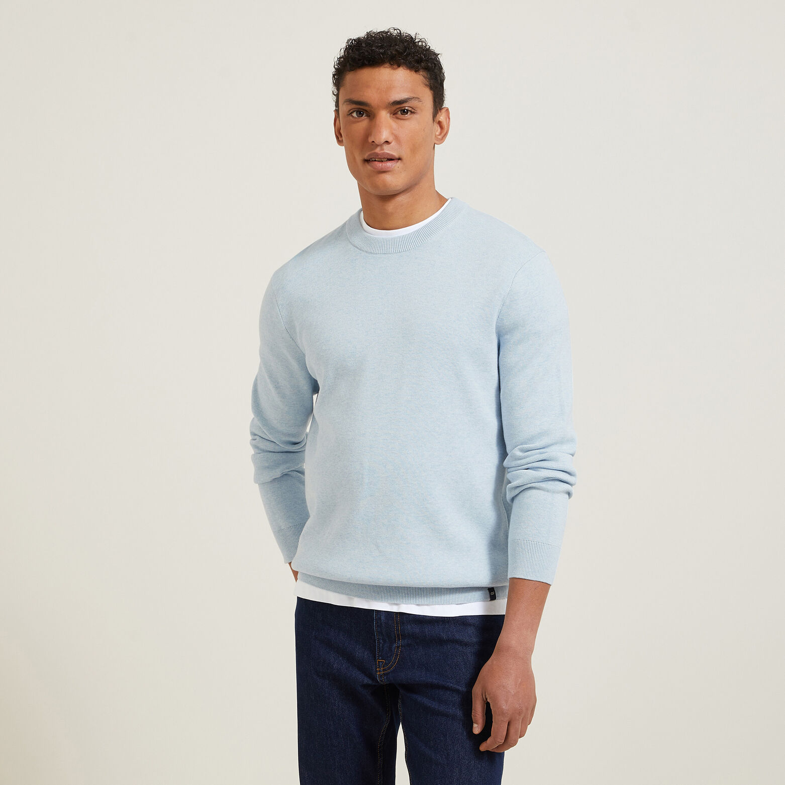 Pull "le parfait by JULES" Bleu clair | Jules