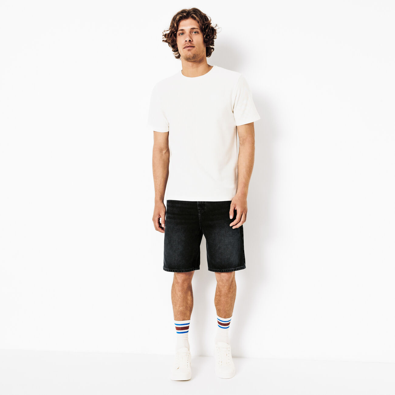Short baggy en jean Noir | Jules
